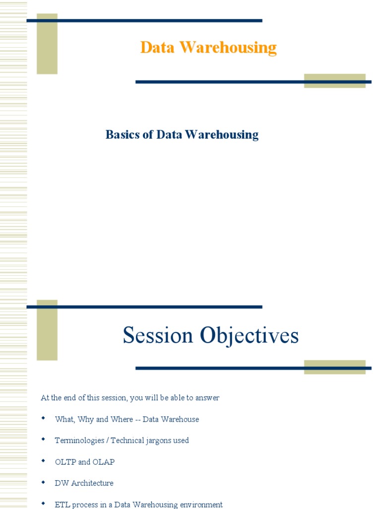 Data Warehousing - Basics | PDF | Data Warehouse | Data Management