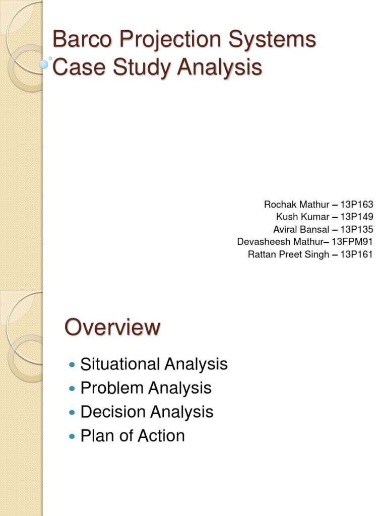 Section C - Group 2 - Barco Projection Systems | PDF | Sony | Market ...