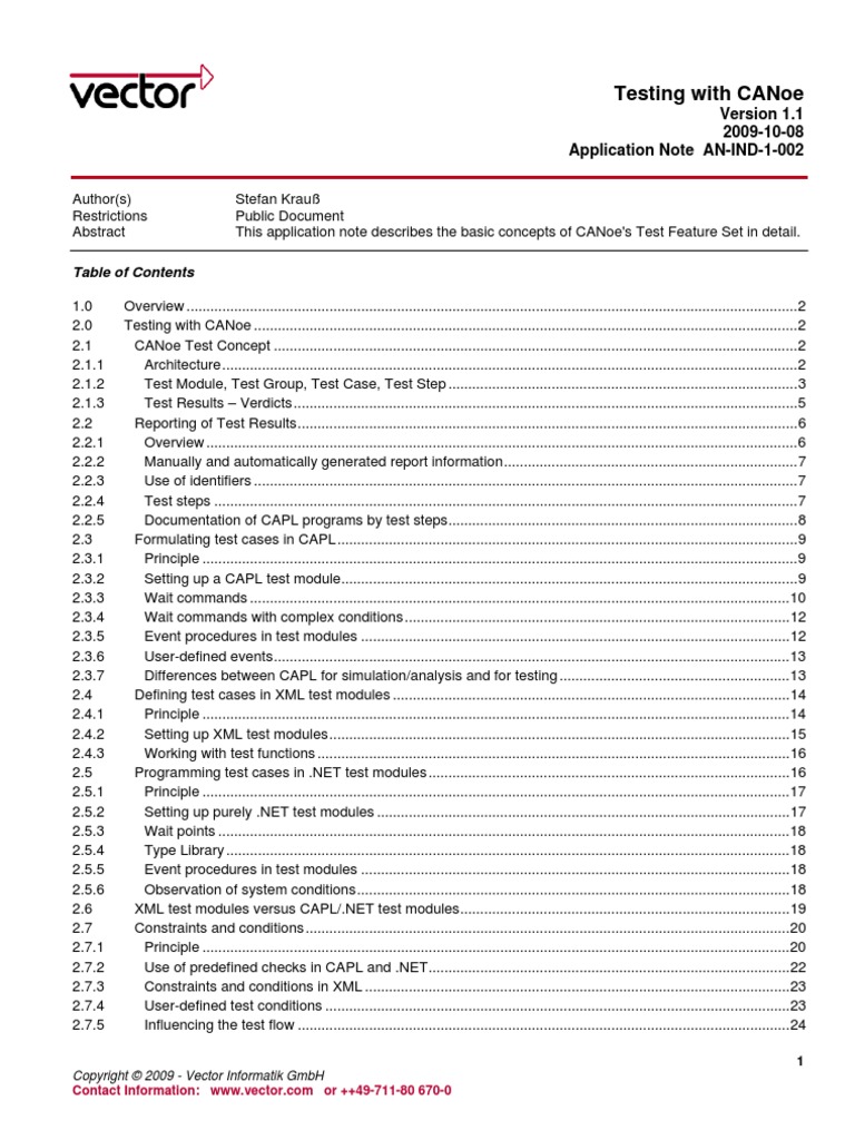 An IND 1 002 Testing With CANoe | PDF | Xslt | Html