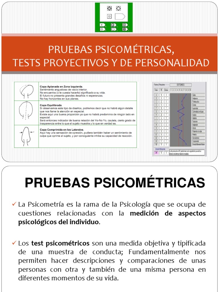 Tests Proyectivos y de Personalidad | PDF | Sicología | Comportamiento