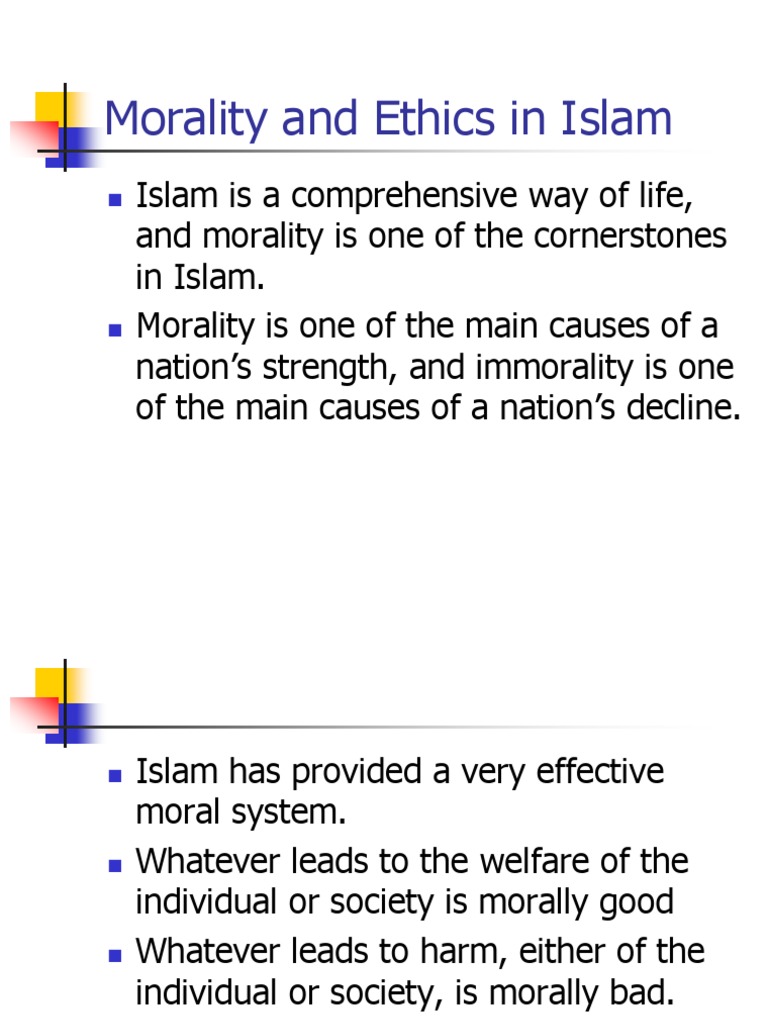 Morality and Ethics in Islam | PDF | Morality | Virtue