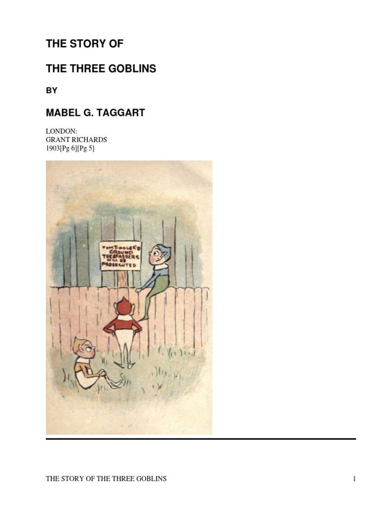 The Story of The Three Goblins by Taggart, Mabel G. | PDF | Project ...