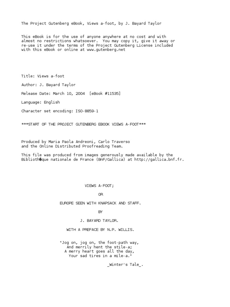 Views A-Foot by Taylor, Bayard, 1825-1878 | PDF | Sea | Project Gutenberg