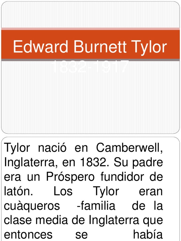 Edward Burnett Tylor | Evolución | Sociedad