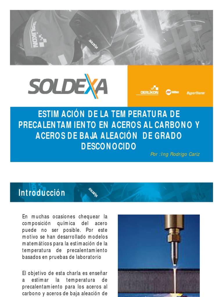 Temperatura de Precalentamiento para Aceros al Carbono y Aceros de Baja Aleación.pdf | Acero ...