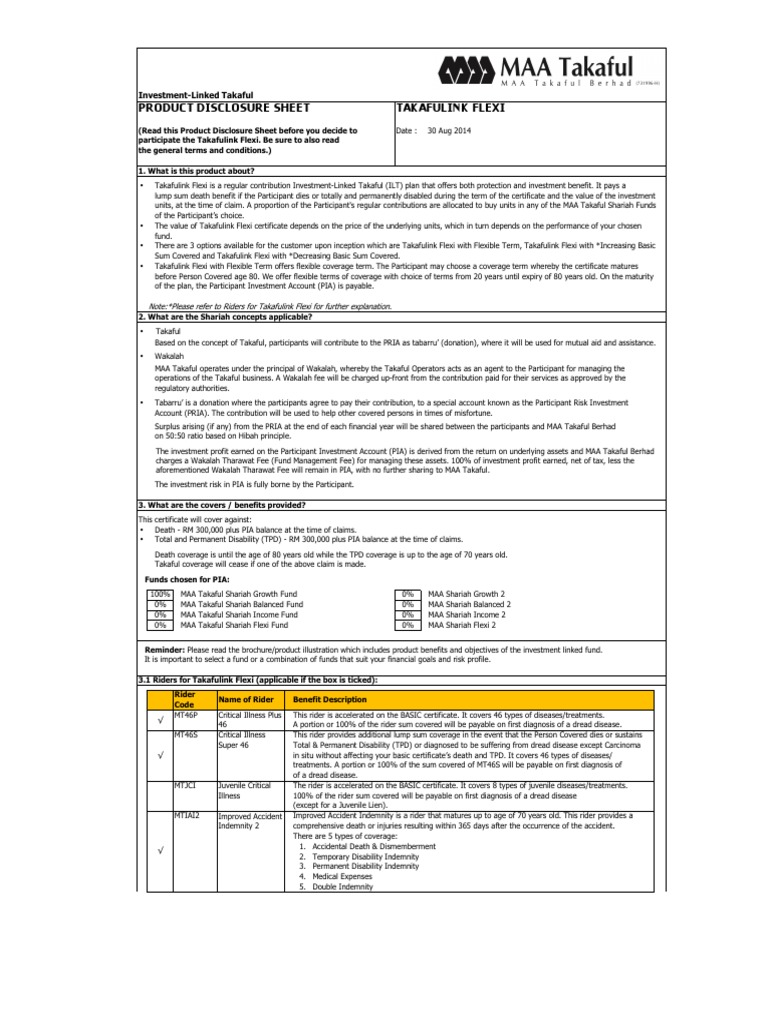 Takafulink Flexi v2.0 31122014 | PDF | Uterus | Investing