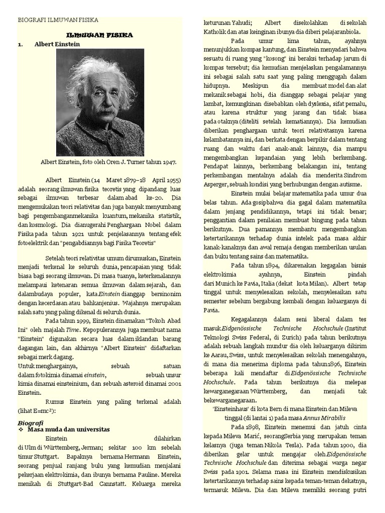 Biografi Ilmuwan Fisika | PDF | Sejarah