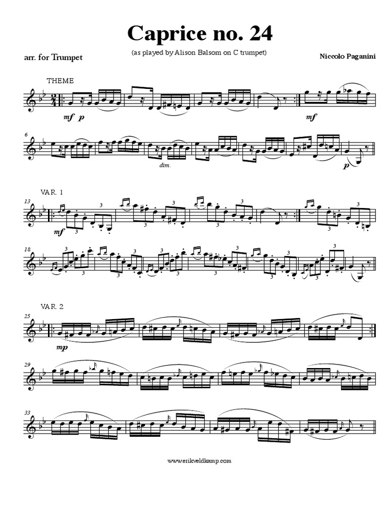 Paganini Caprice No24 InBb | PDF