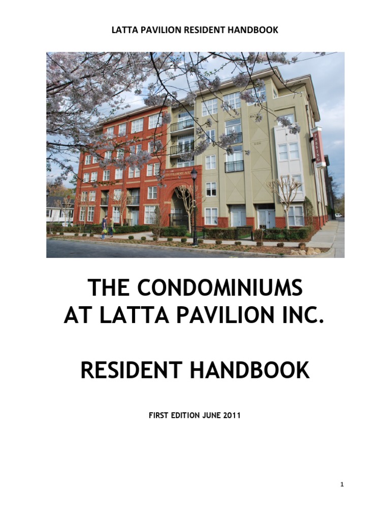 The Condominiums at Latta Pavilion Inc. Resident Handbook | PDF ...