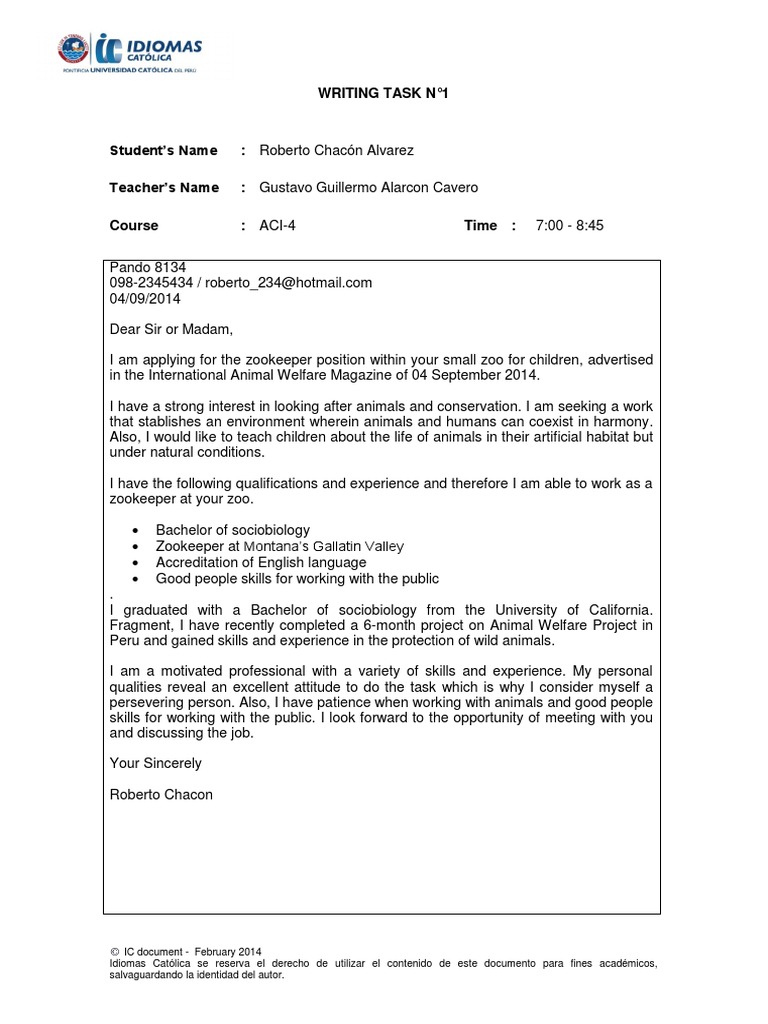 Writing Task n1 09 | PDF | Communication | Cognition