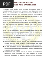 Computer Laboratory Policies and Guidelines | PDF | Laboratories | Laptop