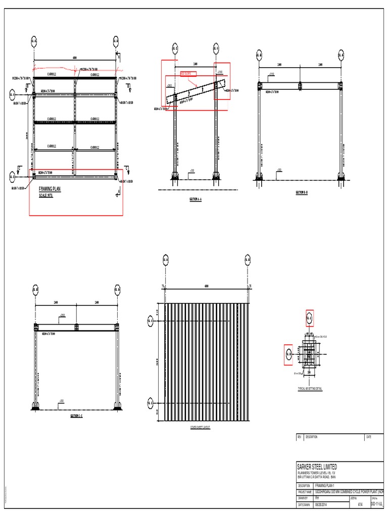 Sample Erection Drawings | PDF | Structural Engineering | Engineering