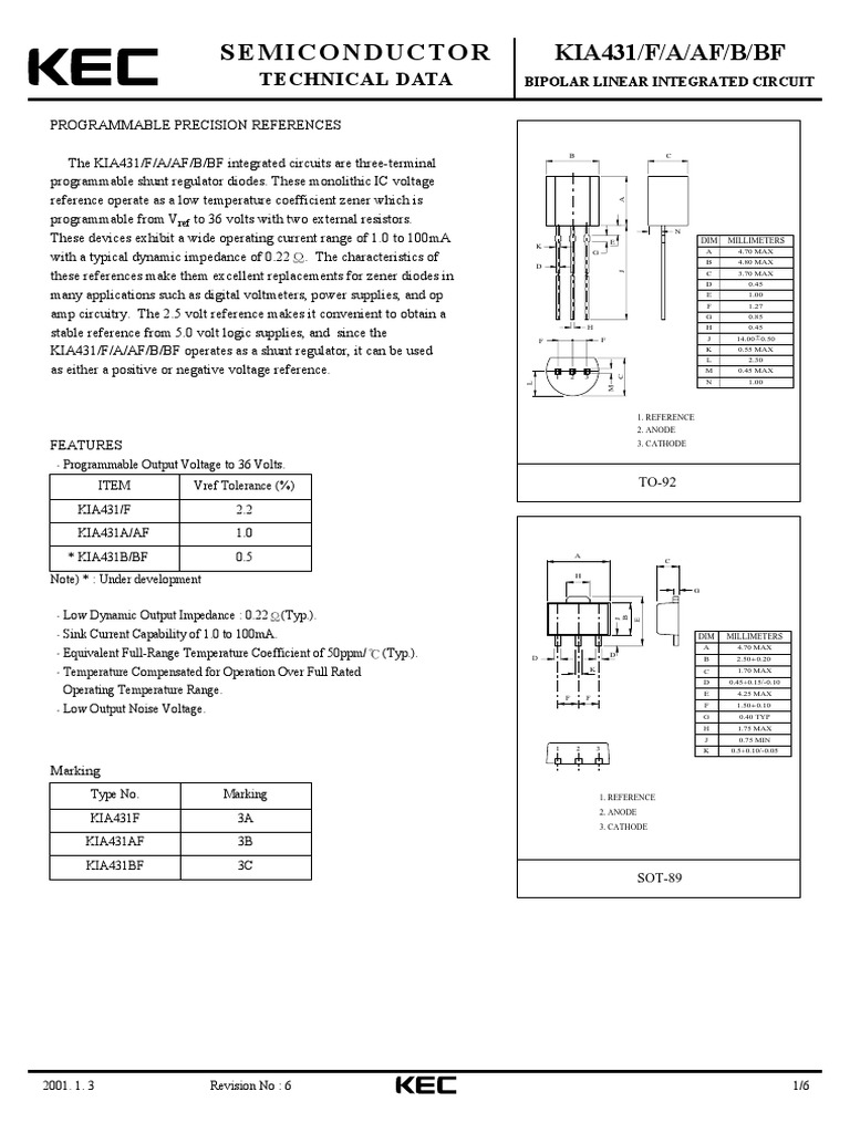 Kia431 Kec | Electricity | Electrical Components