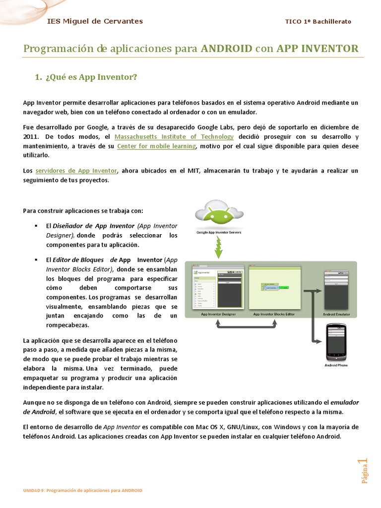 UD09 Programacion Android Con App Inventor PDF | PDF | Aplicación movil ...