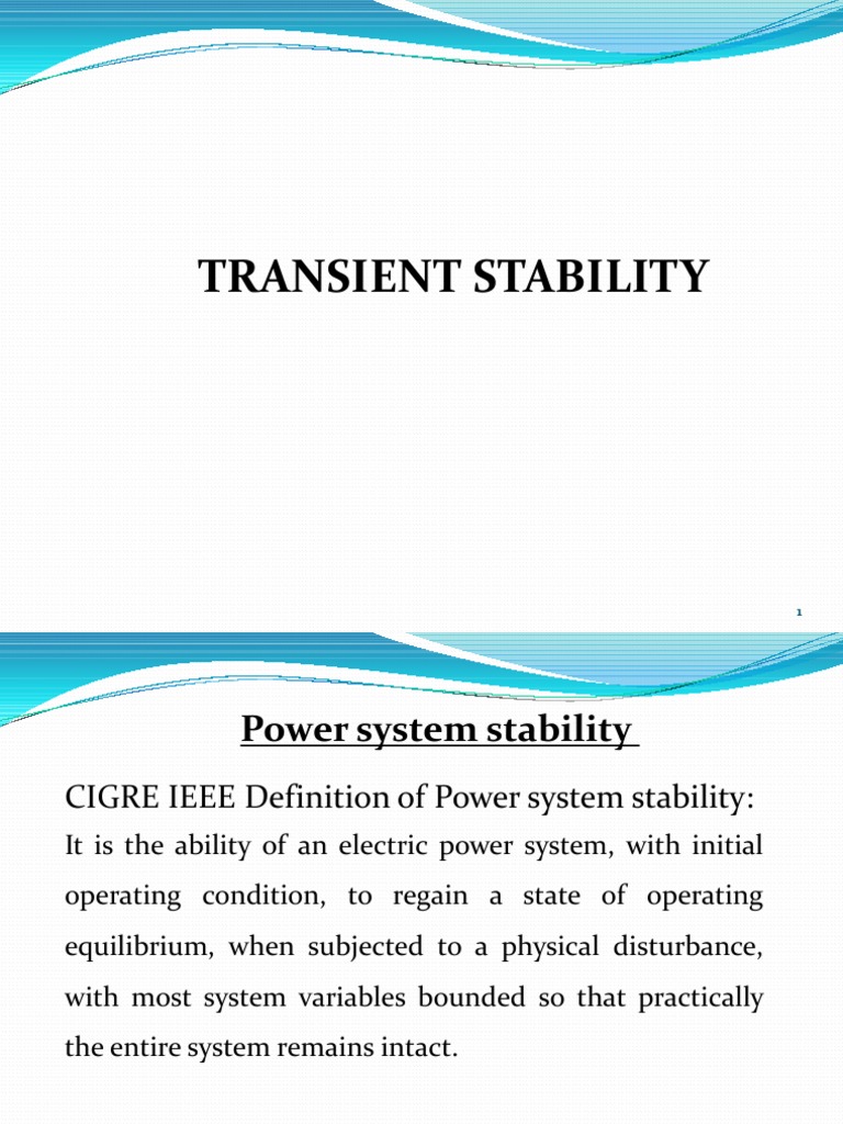 Transient Stability | PDF | Stability Theory | Matrix (Mathematics)