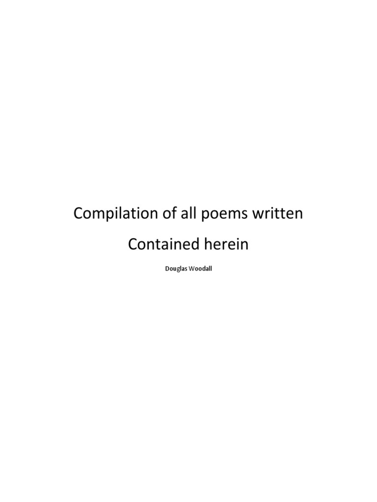 Compilation of Personal Poetry | PDF | Soul | Hell