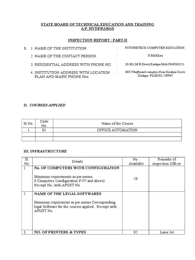 FutureTech Computer Education Report | PDF | Lease | Computing And ...