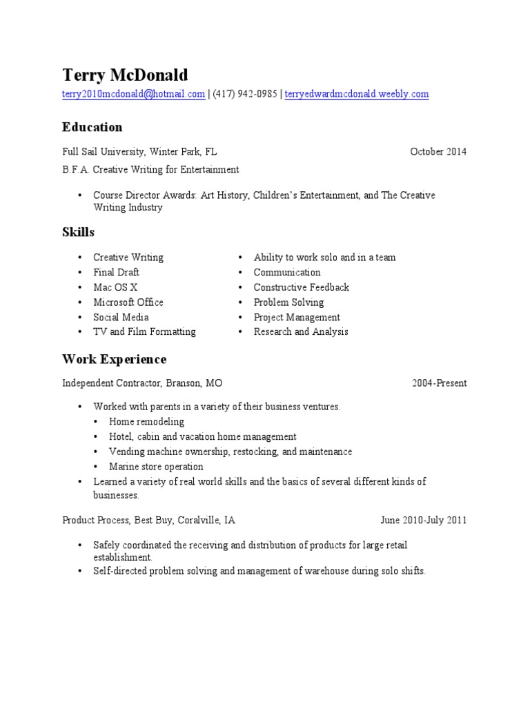 Terry Mcdonald Resume | PDF | Career & Growth | Law