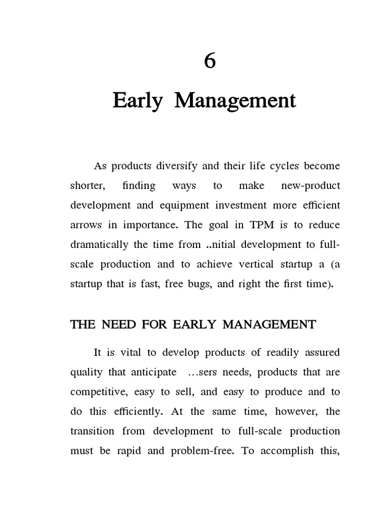 6 Early Management | Download Free PDF | Reliability Engineering ...