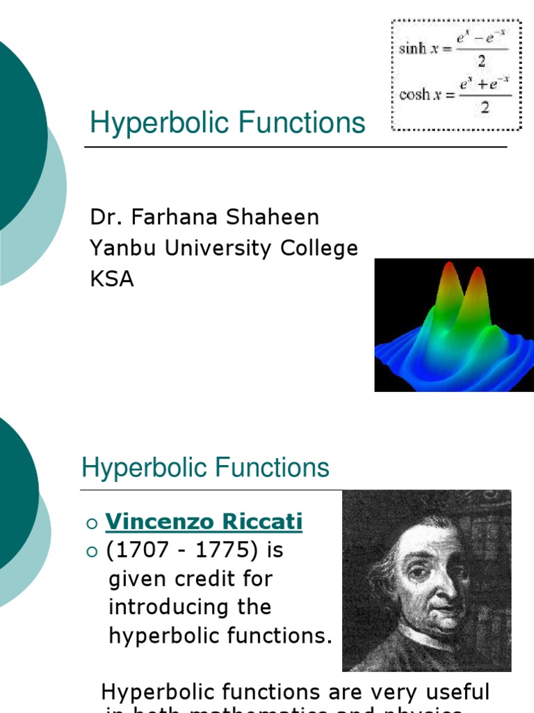 Hyperbolic Functions | PDF | Special Functions | Trigonometric Functions