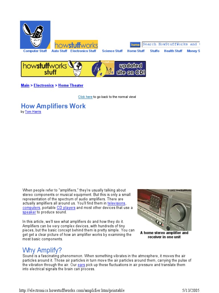 How Amplifiers Work: Why Amplify? | PDF | Semiconductors | Transistor