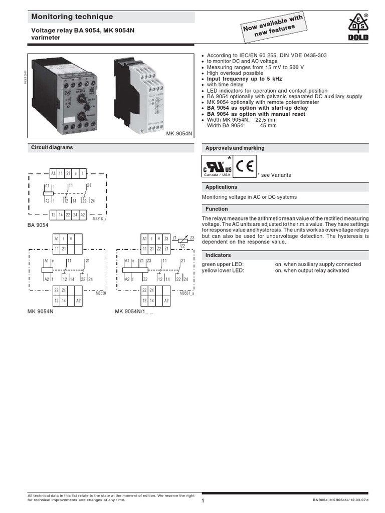 Ba9054 PDF | PDF | Relay | Direct Current