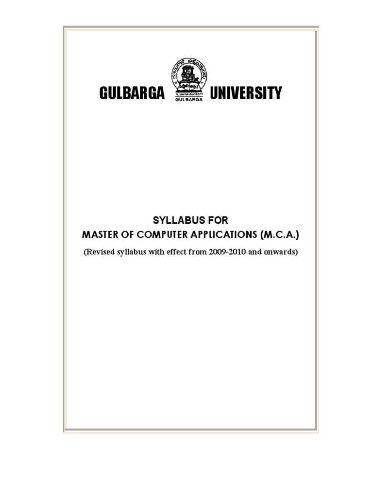 Mca Syllabus Pdf Plsql Databases 