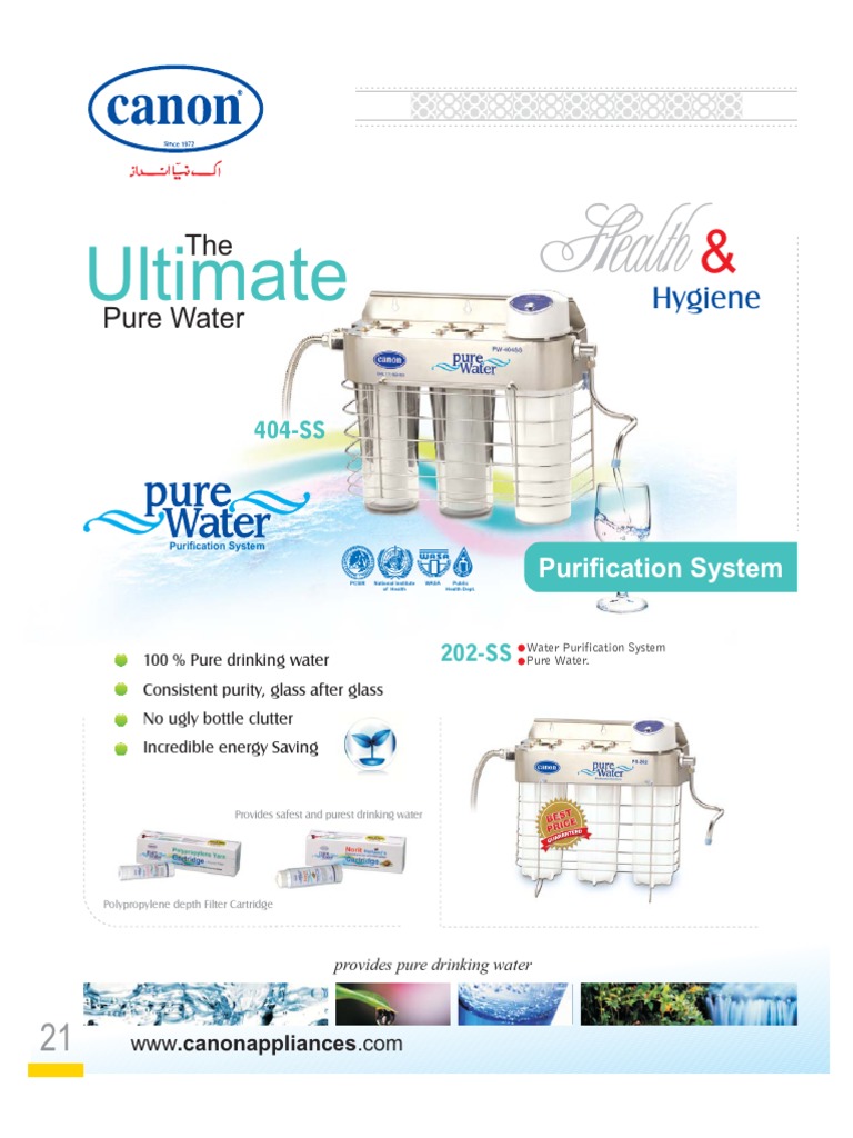 Canon Water Filter Overview | PDF