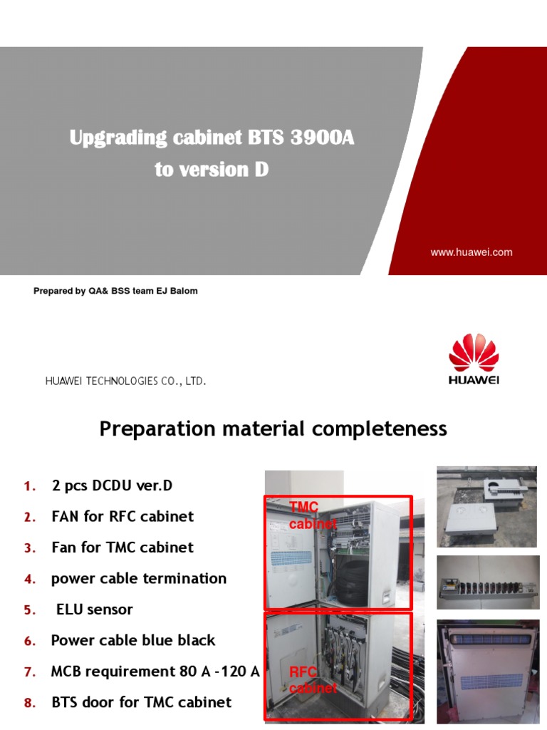 Upgrading Cabinet BTS 3900A To Version D V2 20140421 | PDF ...