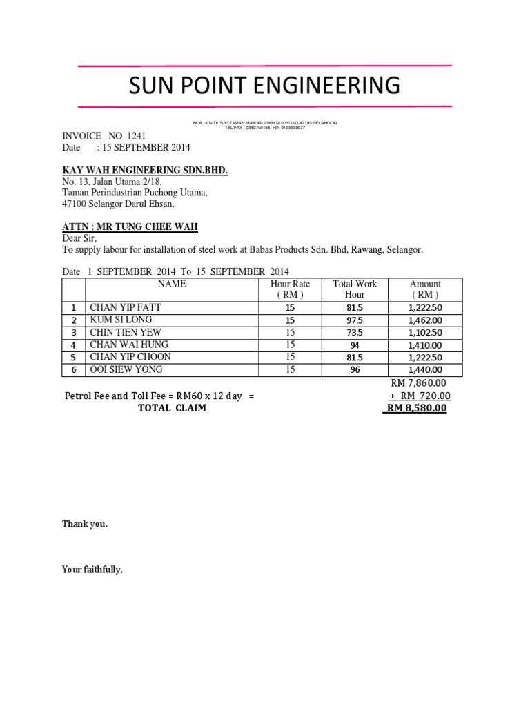 Sun Point Engineering: Kay Wah Engineering SDN - BHD | PDF