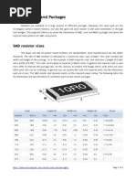 Resistor Sizes & Packages Guide | PDF | Resistor | Printed Circuit Board