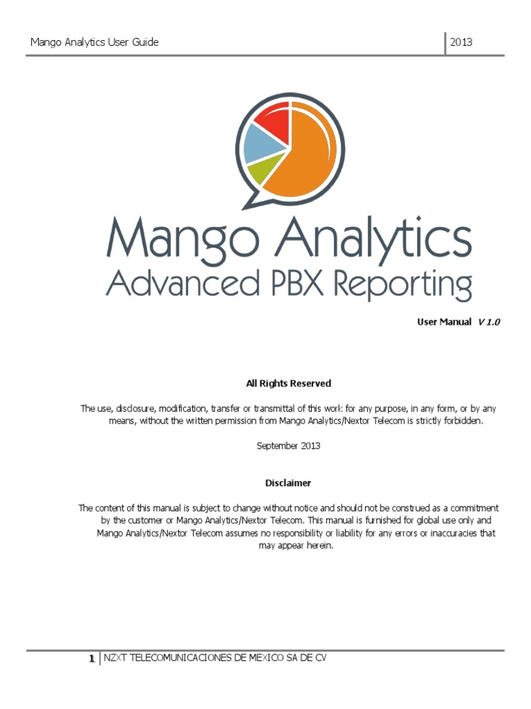 Mango User Manual V1.0 | PDF | Telephone Numbering Plan | Analytics