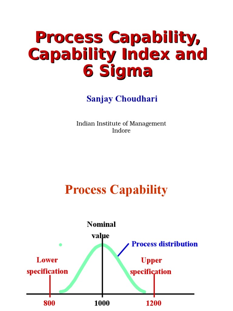 PPT 03 Process Capability and CPK Index | Six Sigma | Accountability