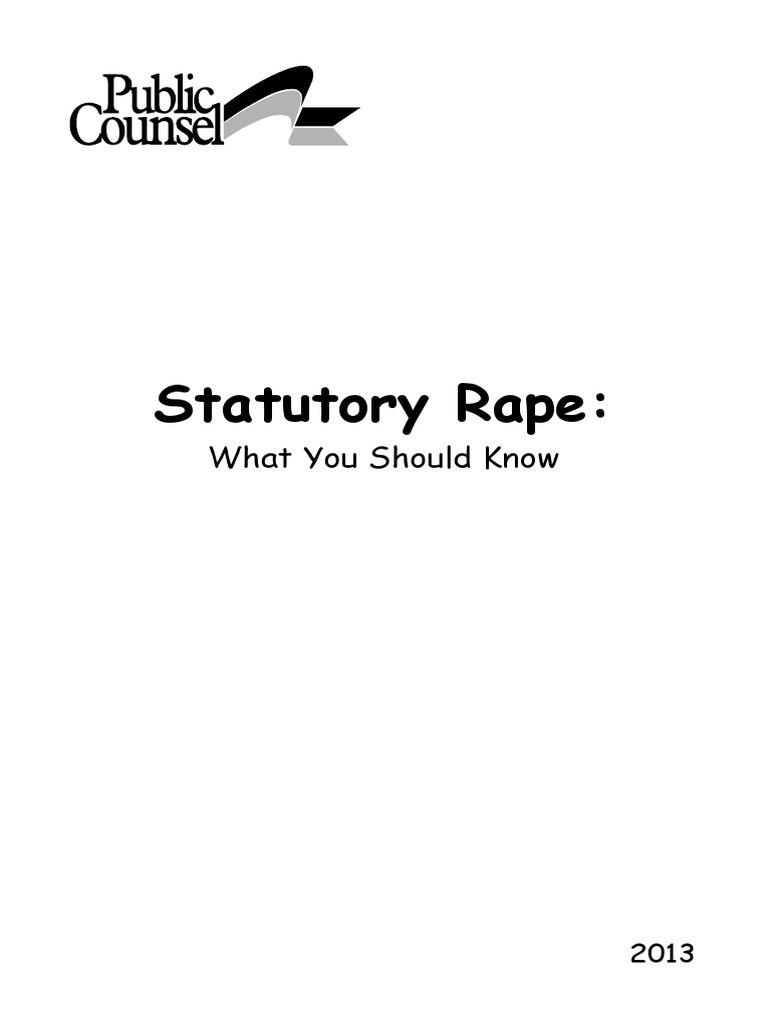Statutory Rape What Teens Should Know | PDF | Rape | Sexual Intercourse