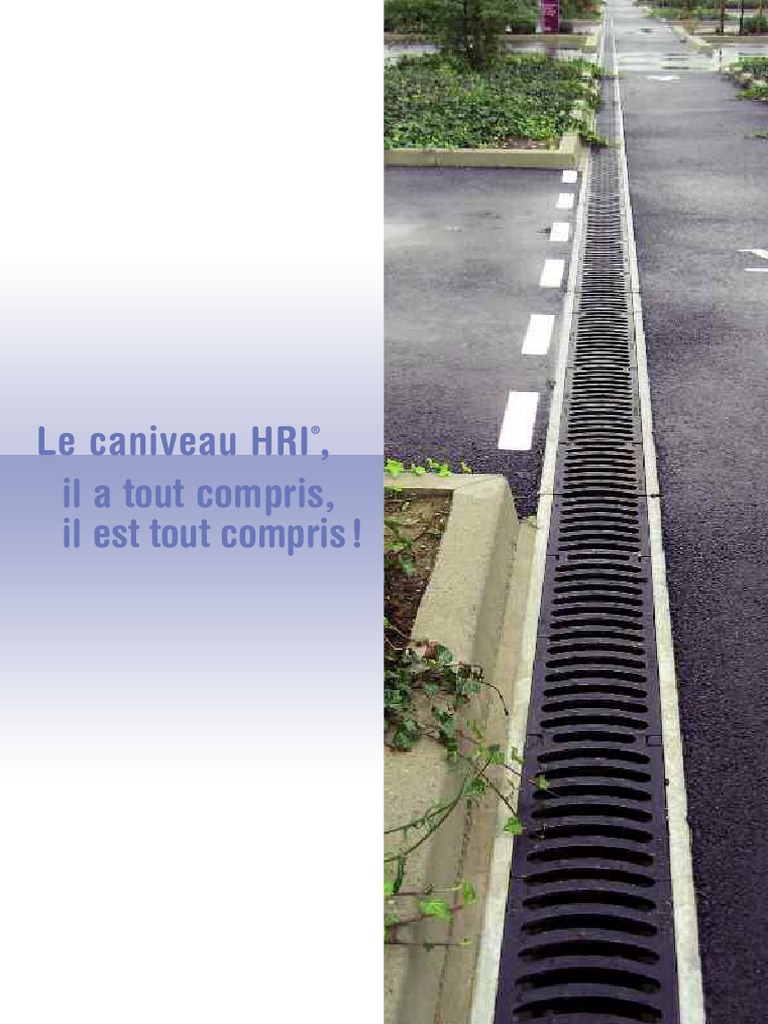 Caniveaux A Grilles HRI PDF | Download Free PDF | Stationnement | Trottoir