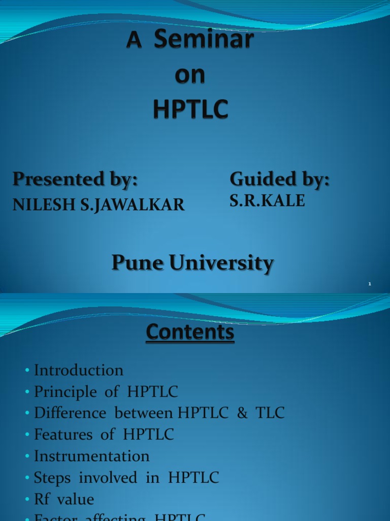 hptlc | Chromatography | Thin Layer Chromatography