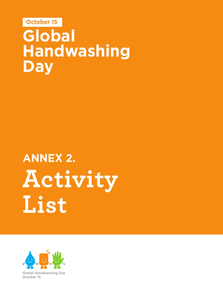 Global Handwashing Day Activities | PDF