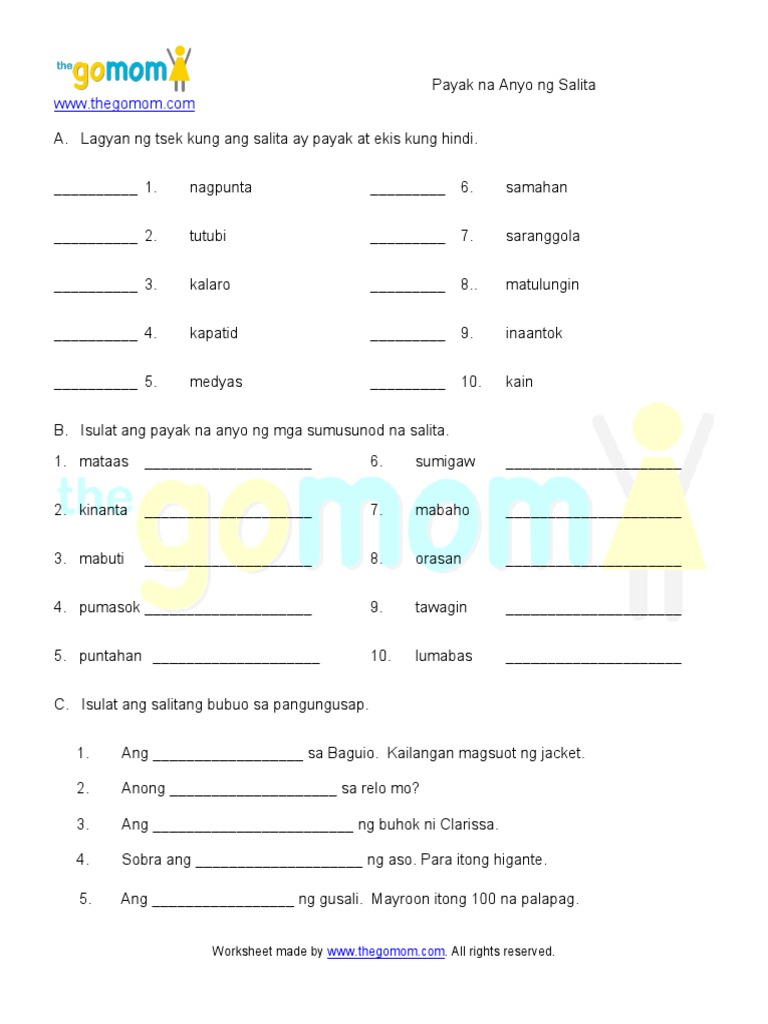 Payak Na Anyo NG Salita | PDF