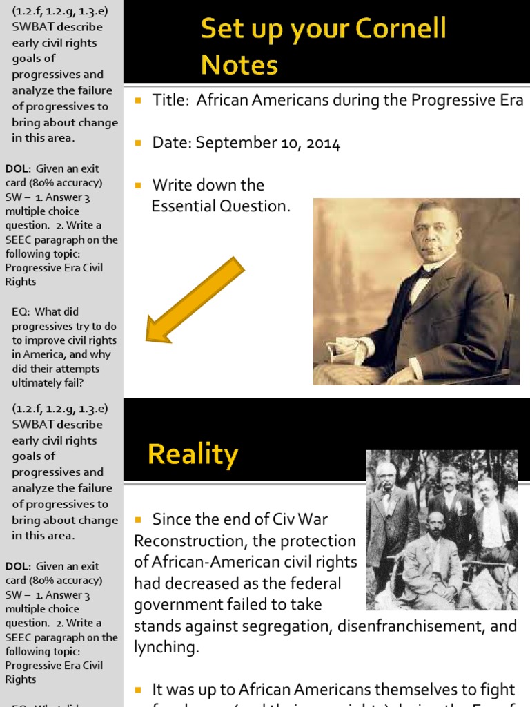 WEBNotes - Day 5 - 2014 - AfricanAmerican - ProgressiveEra | PDF ...