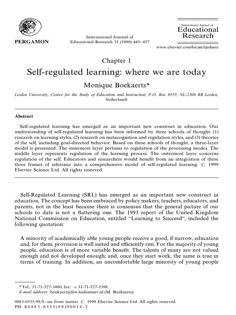 Self-Regulated Learning Insights | PDF | Metacognition | Learning Styles