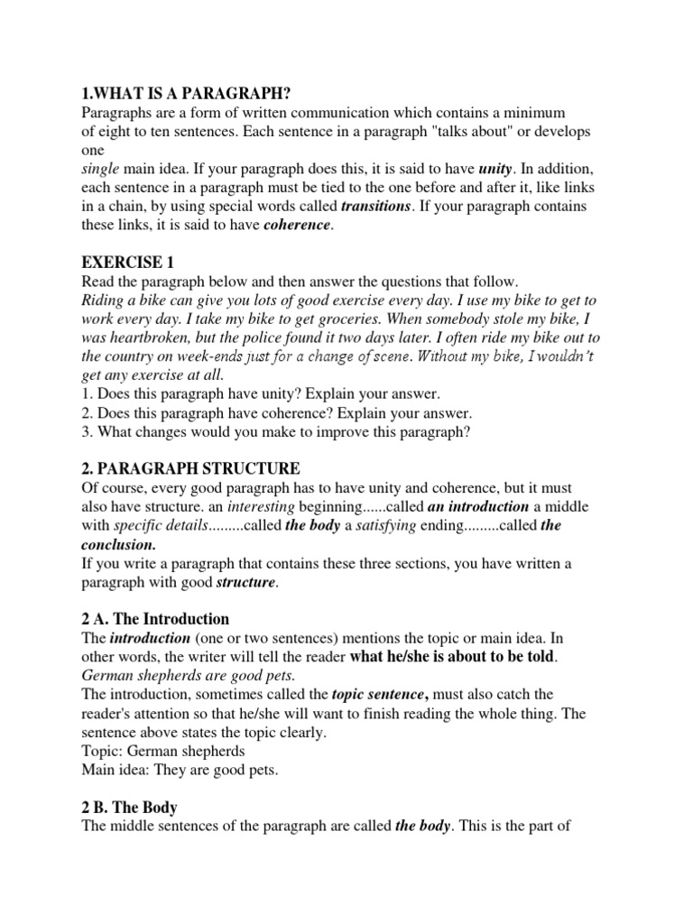 Paragraph Writing Notes | Deductive Reasoning | Paragraph