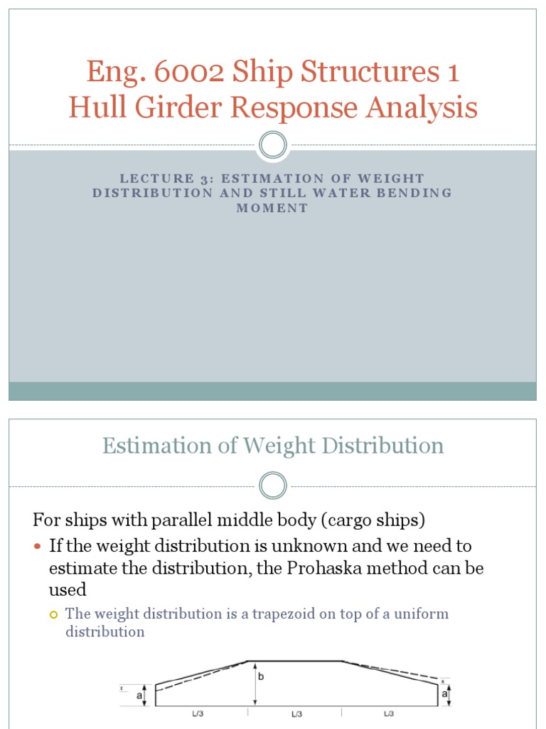 Eng. 6002 Ship Structures 1 Hull Girder Response Analysis | PDF ...