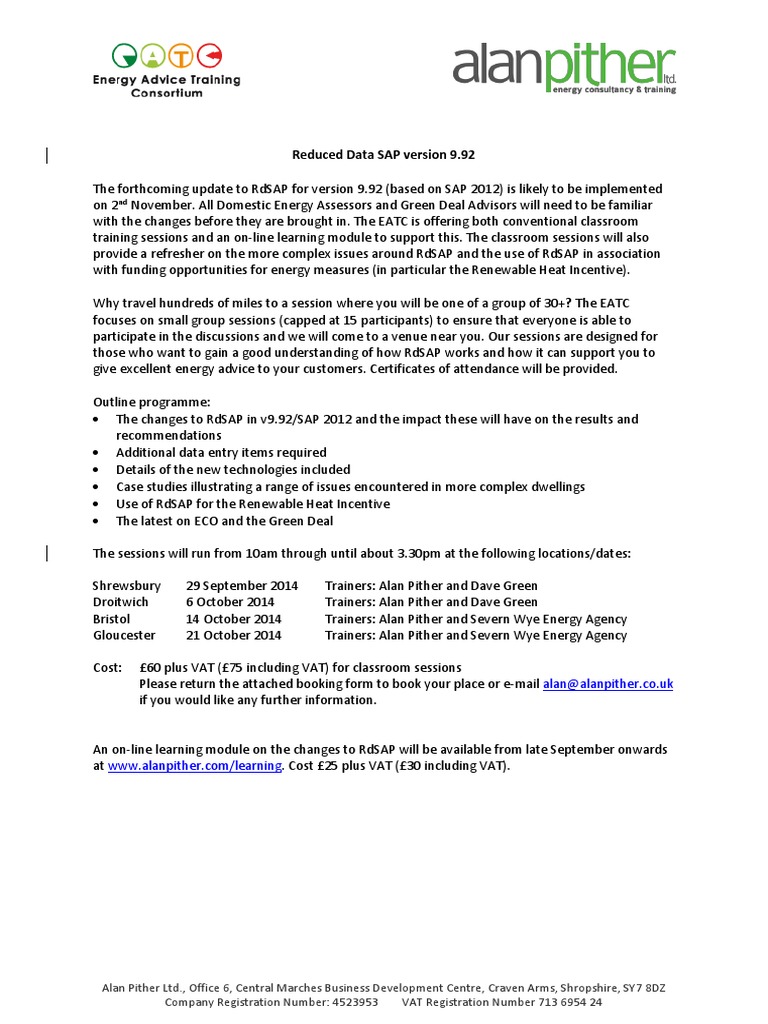 Rdsap CPD Flyer v3 | PDF | Energy And Resource | Business