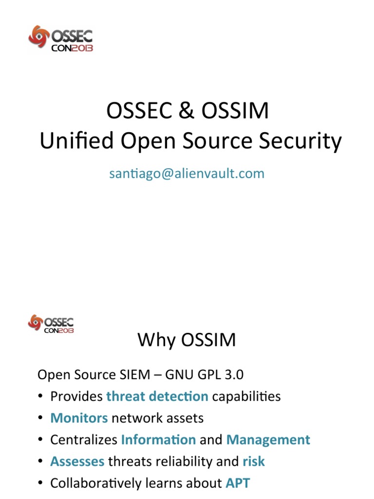 OSSEC and OSSIM Unified Open Source Security | PDF | Internet Information Services | Data ...