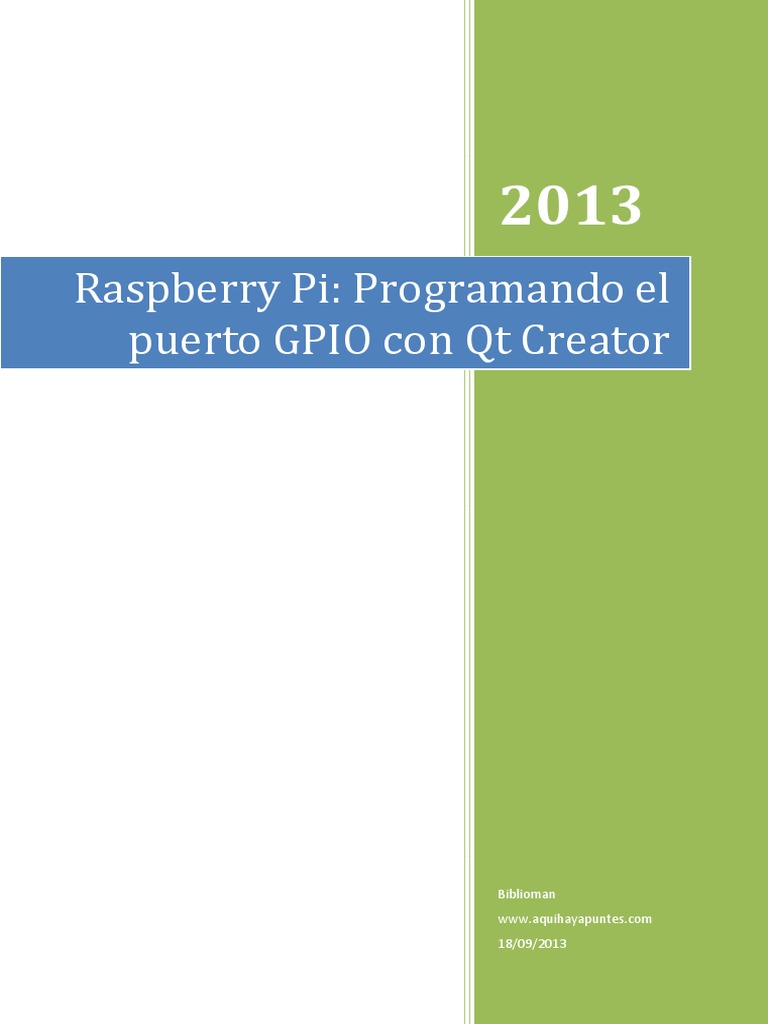 Raspberry PI Programando El Puerto GPIO Con QT Creator PDF | PDF | Raspberry Pi | Ingeniería ...
