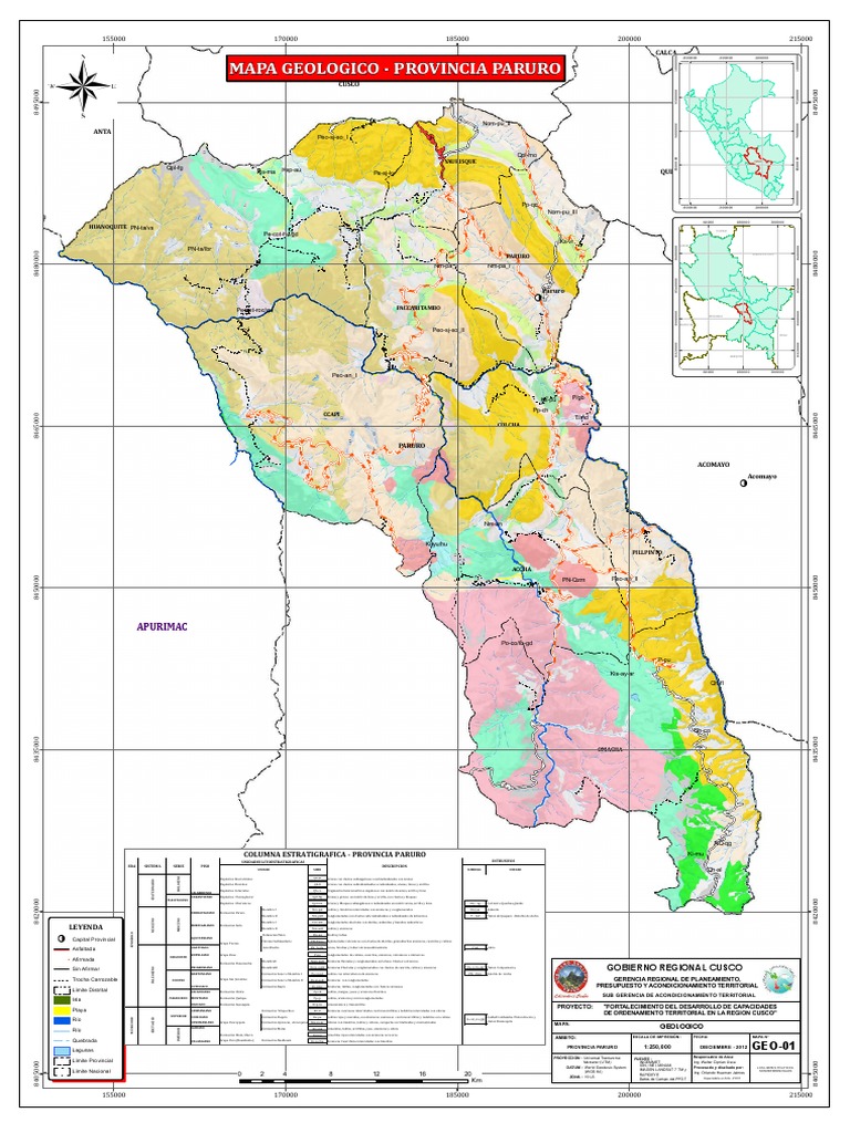 Mapa Geologico Paruro | PDF | Roca clástica | Edificio sustentable