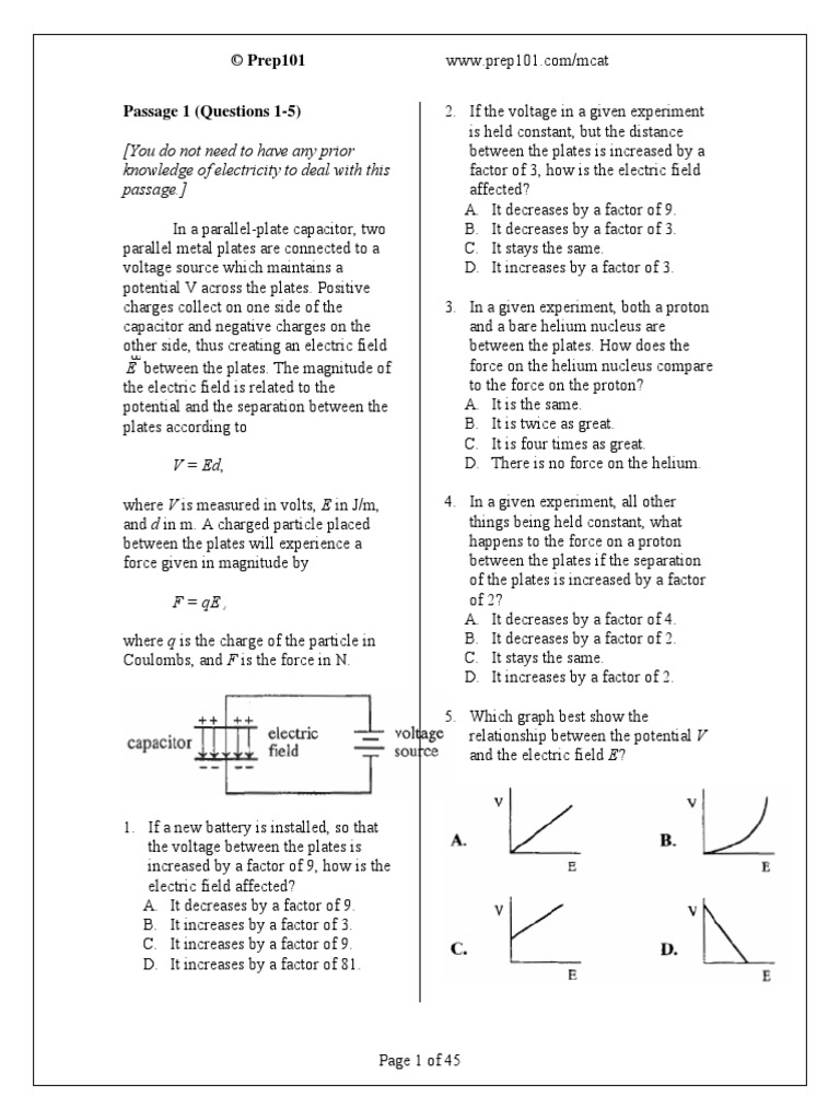 175 Passage Based Physics Questions | PDF | Business
