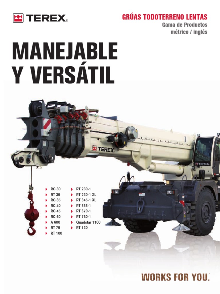 Terex | PDF | Arrendamiento | Grúa (máquina)