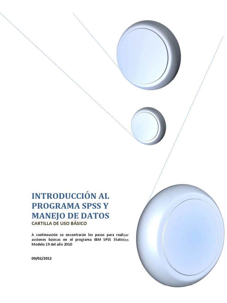 Introduccion Al Programa Spss. Cartilla | PDF | Spss | Archivo de computadora