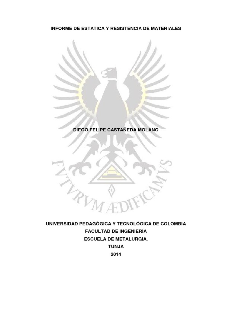 Informe de Estatica y Resistencia de Materiales | PDF | Elasticidad (Física) | Estrés (Mecánica)